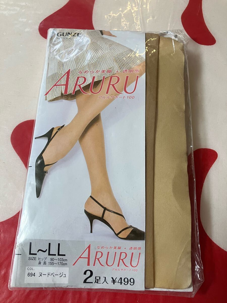 Yahoo!オークション - gunze aruru パンティストッキング L-LL 2足入 ...
