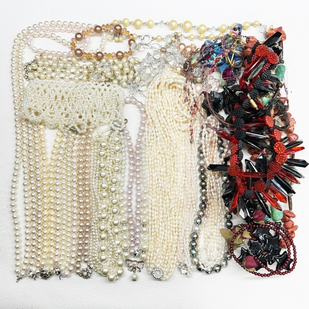 アクセサリー まとめ 総重量 1 270g ネックレス ブレスレット ブローチ 天然石 パール パワーストーン 卸 レディース/CY143-12(その他)｜売買されたオークション情報 ...