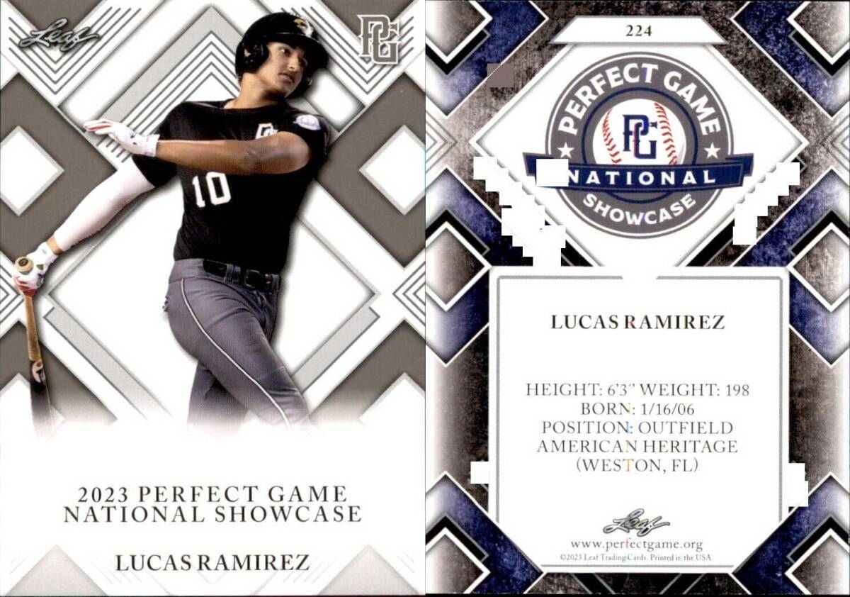 Yahoo!オークション - LUCAS RAMIREZ Rookie 2023 Leaf Perfect Game N...