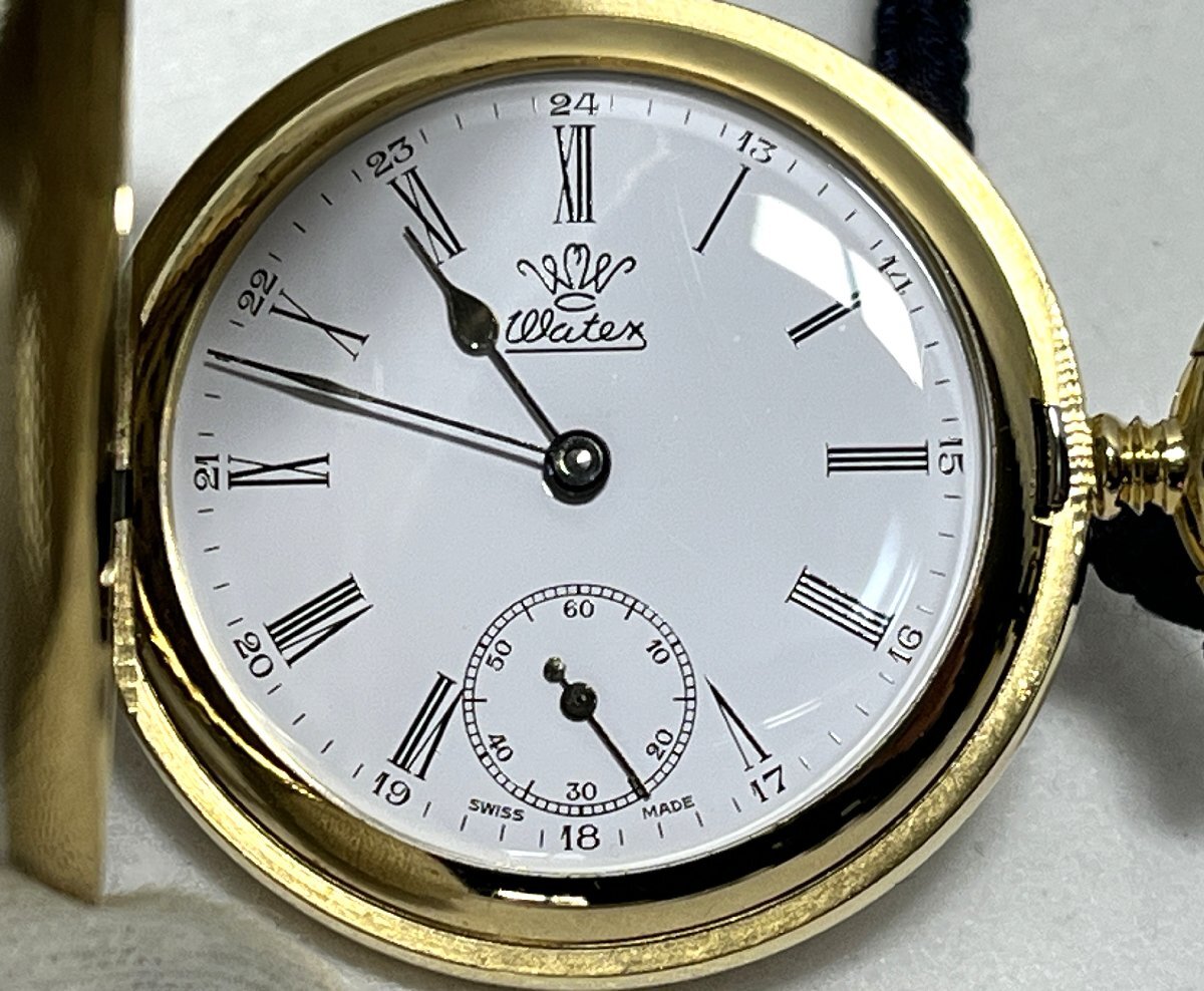 Yahoo!オークション - WATEX ワテックス 懐中時計 手巻き 菊紋 中古 0...