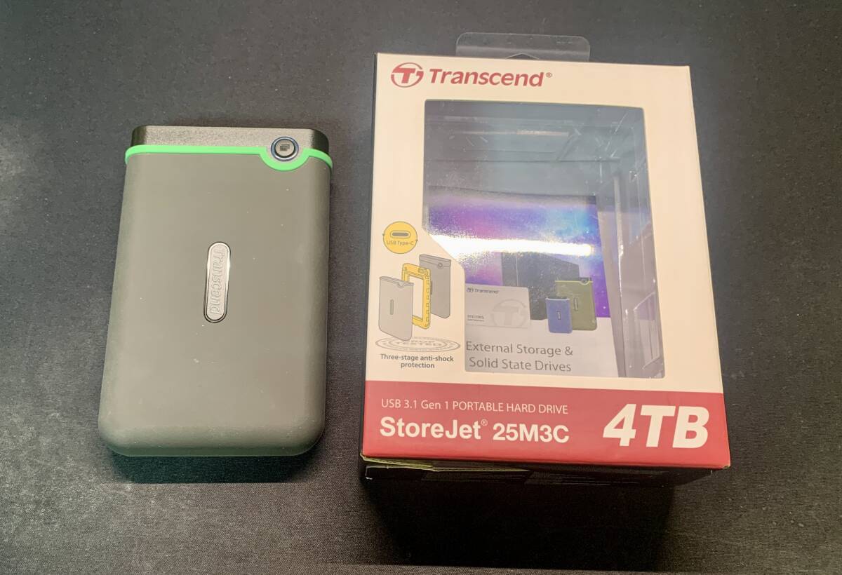 Yahoo!オークション - Transcend ポータブルHDD 4TB 耐衝撃 USB3.1 TS4...