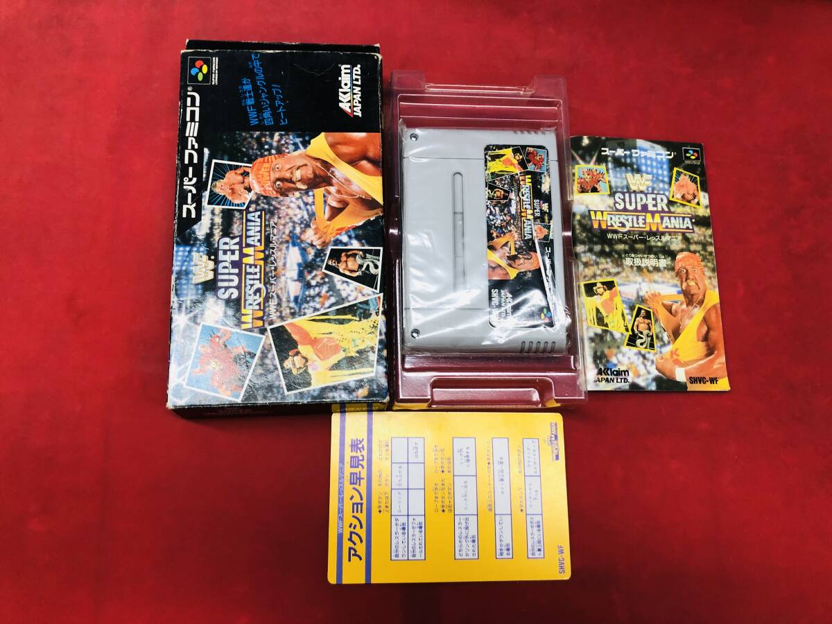 Yahoo!オークション - 【SFC】 WWFスーパーレッスルマニア 箱説 アクシ...