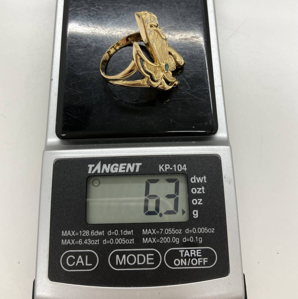 Yahoo!オークション - K18 17号 ダイヤモンド0.06ct 6.3g 蝶 イエロー...