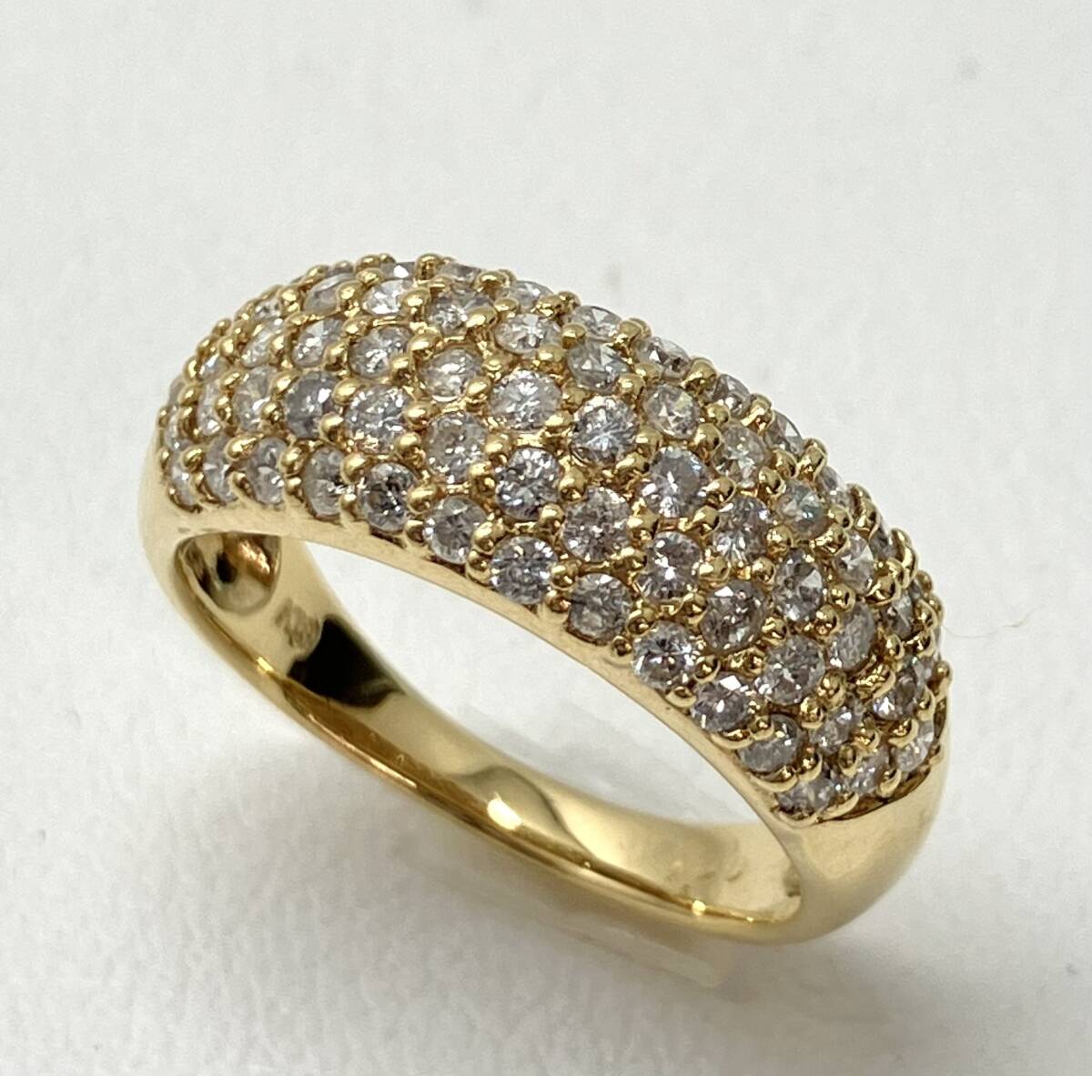 Yahoo!オークション - 【1ct 】K18／ダイヤデザインリング／D1.00ct／...