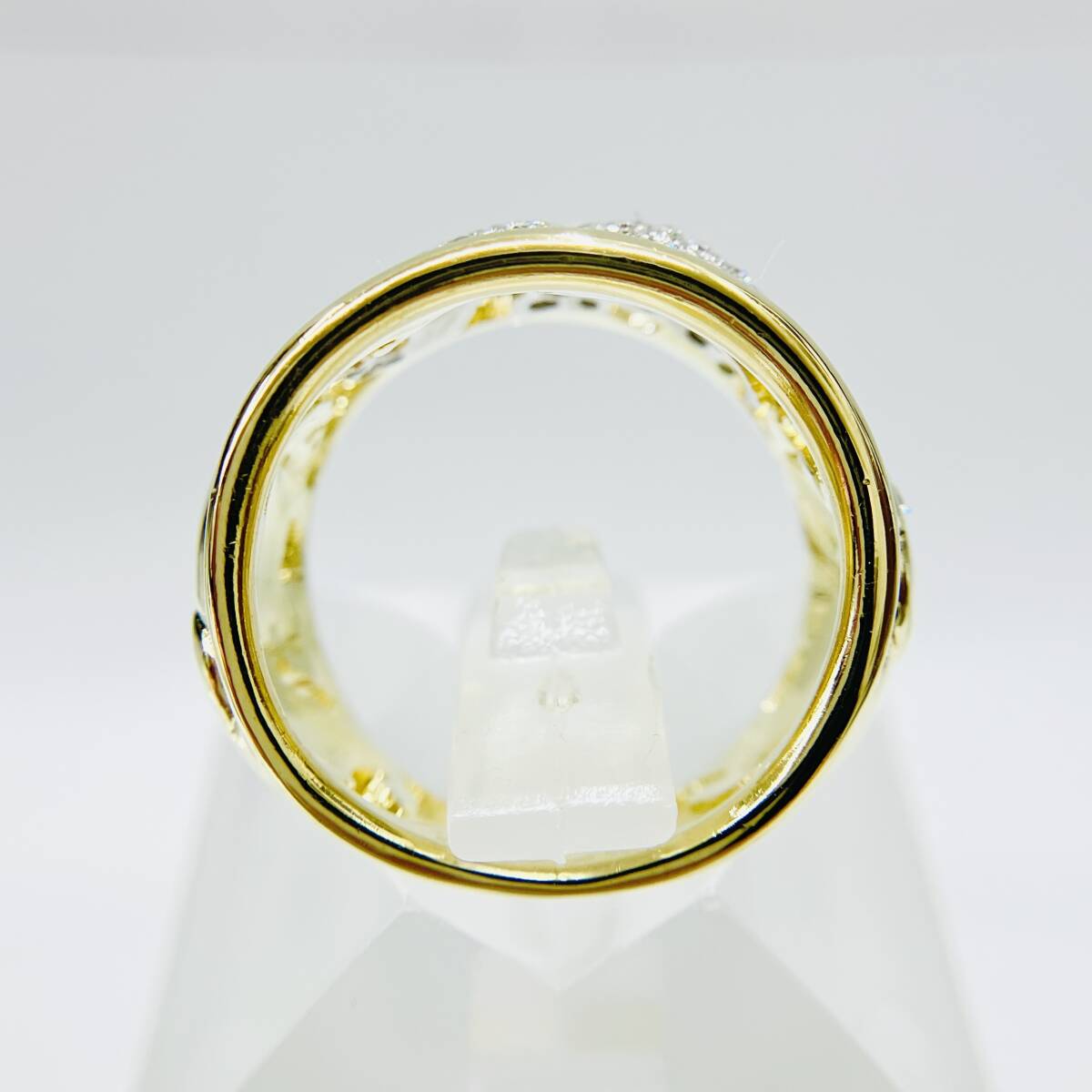 Yahoo!オークション - 鑑別書付 K18 天然ダイヤモンド 0.24ct 7号 8.4g...