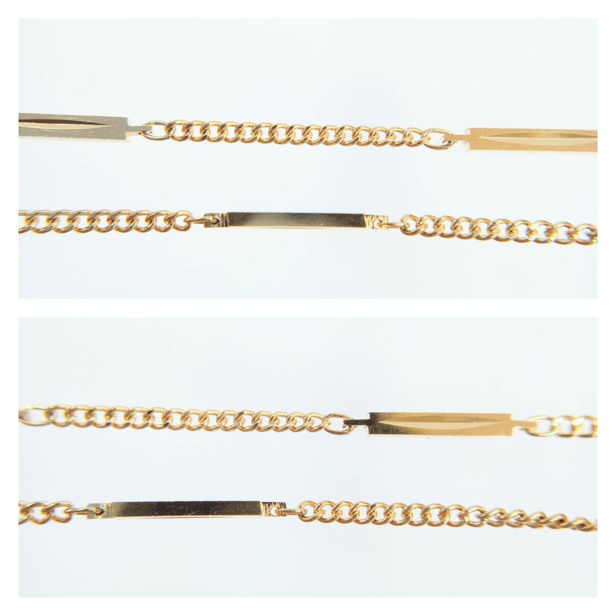 Yahoo!オークション - K18 42cm 3.3g ネックレス 切子 チェーン 18金 7...