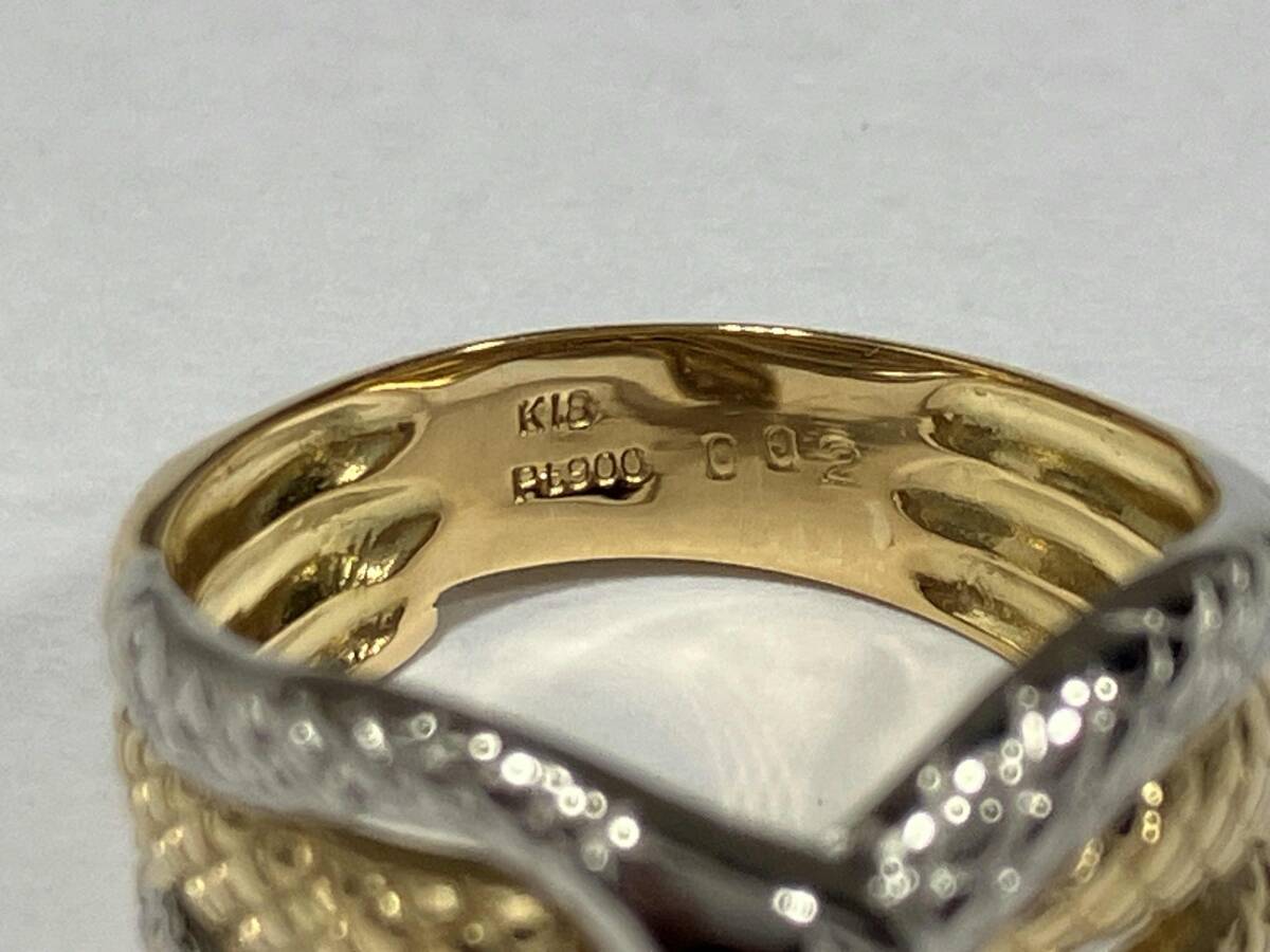 Yahoo!オークション - K18/Pt900/#11/5.9gリング