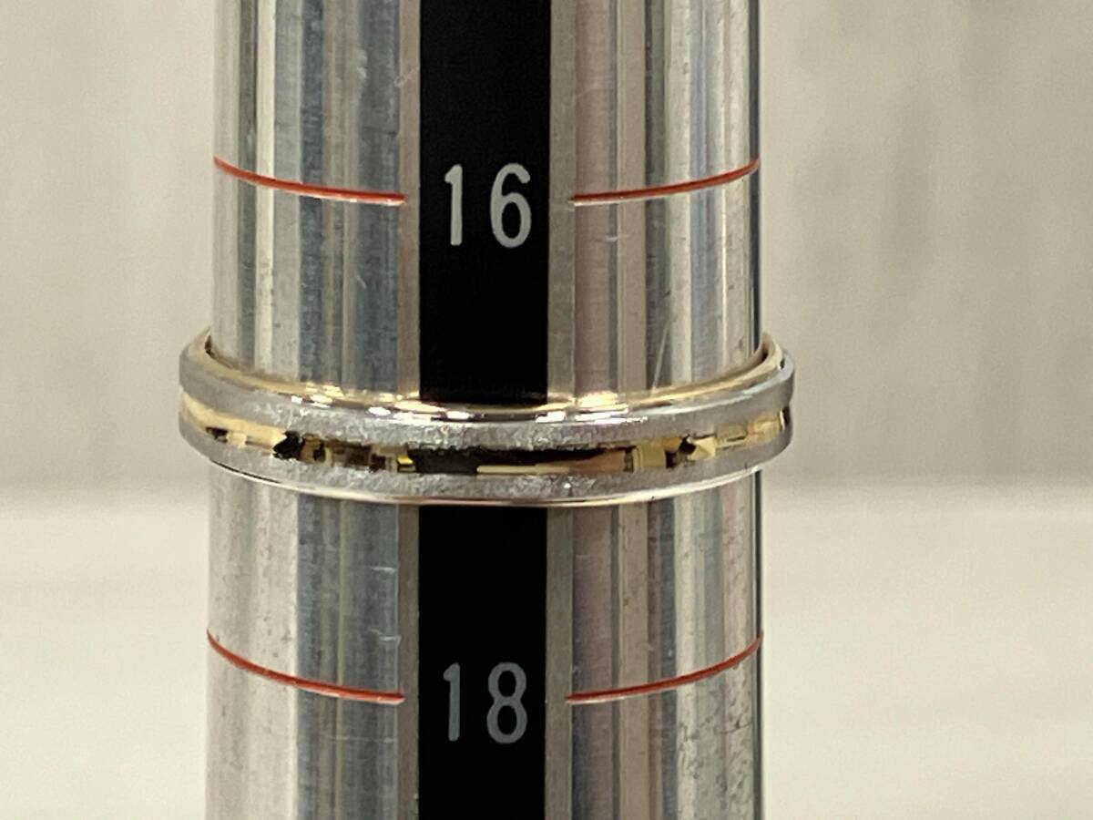 Yahoo!オークション - K18/Pt900/#17/2.8gリング