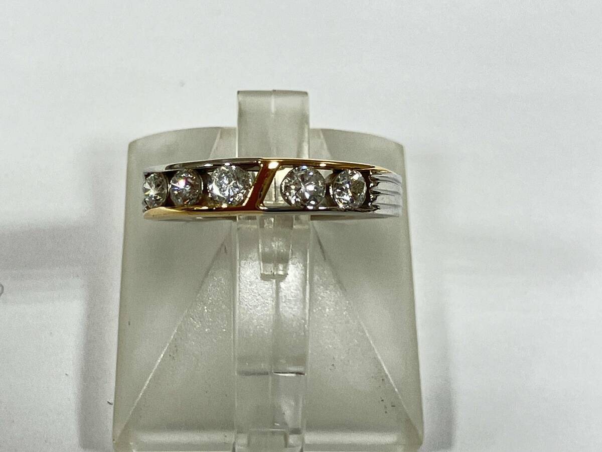 Yahoo!オークション - k18 ダイヤモンドpt900 #11.5/D0.50ct /3.5g