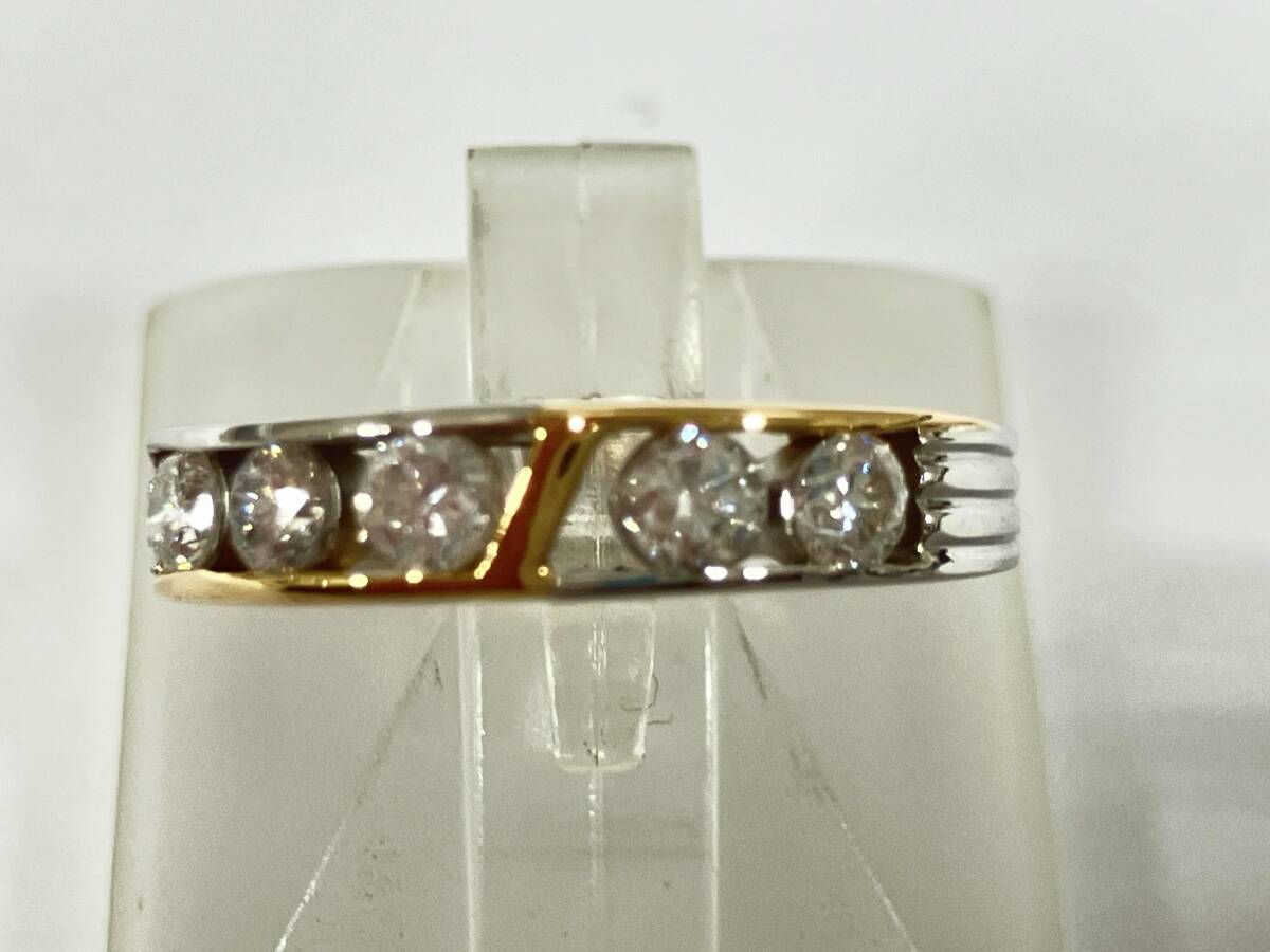 Yahoo!オークション - k18 ダイヤモンドpt900 #11.5/D0.50ct /3.5g