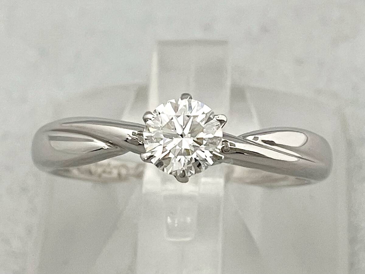 Yahoo!オークション - 【鑑定書付き】Pt900 ＃13 ダイヤ0.402ct 3.7g ...