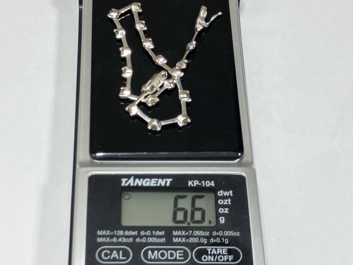 Yahoo!オークション - K18WG／ダイヤモンド／18.5cm／6.6g ブレスレッ...