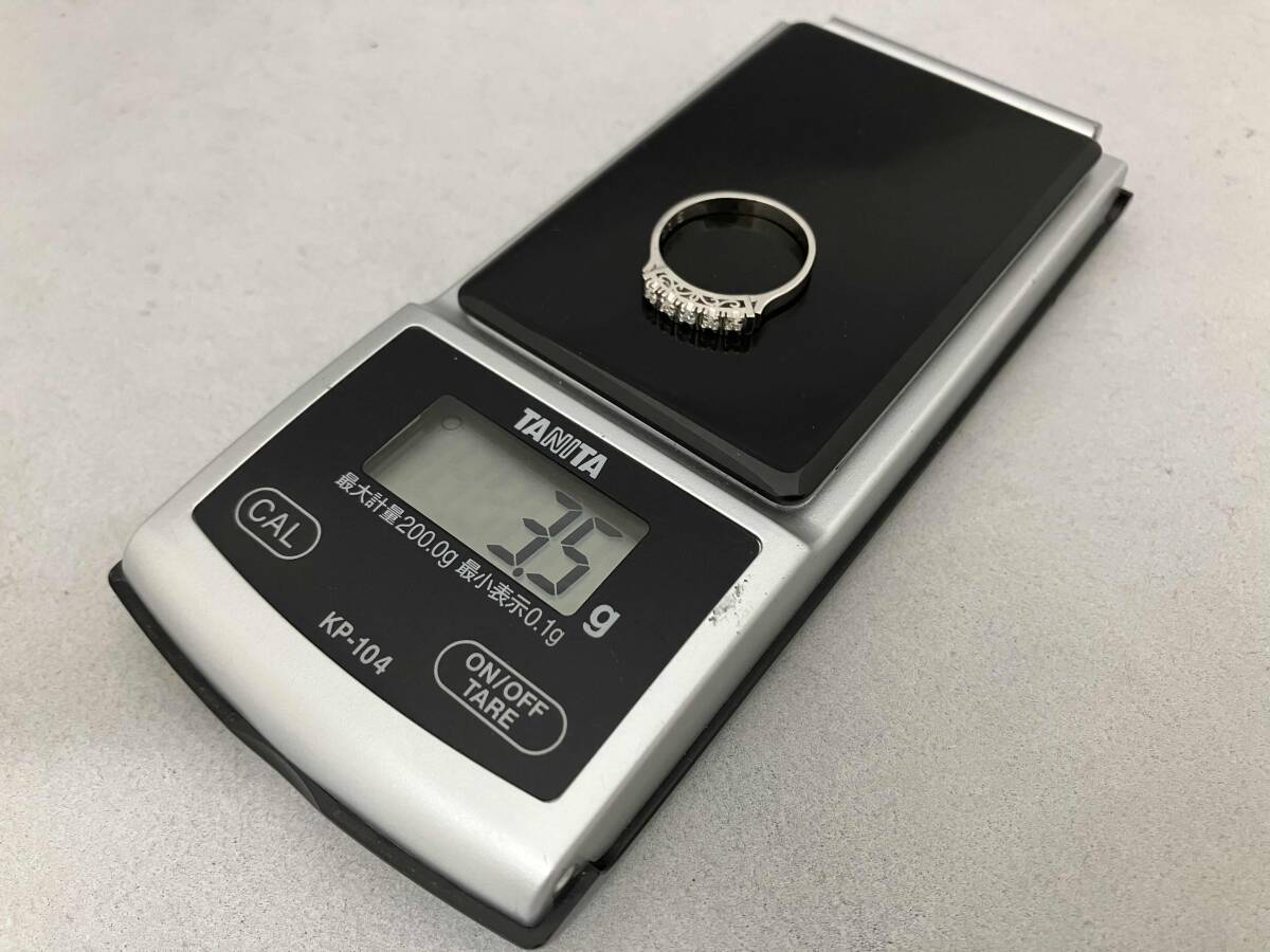 Yahoo!オークション - Pt900 ＃13 3.5g 0.15ct 5Pリング 店舗受取可