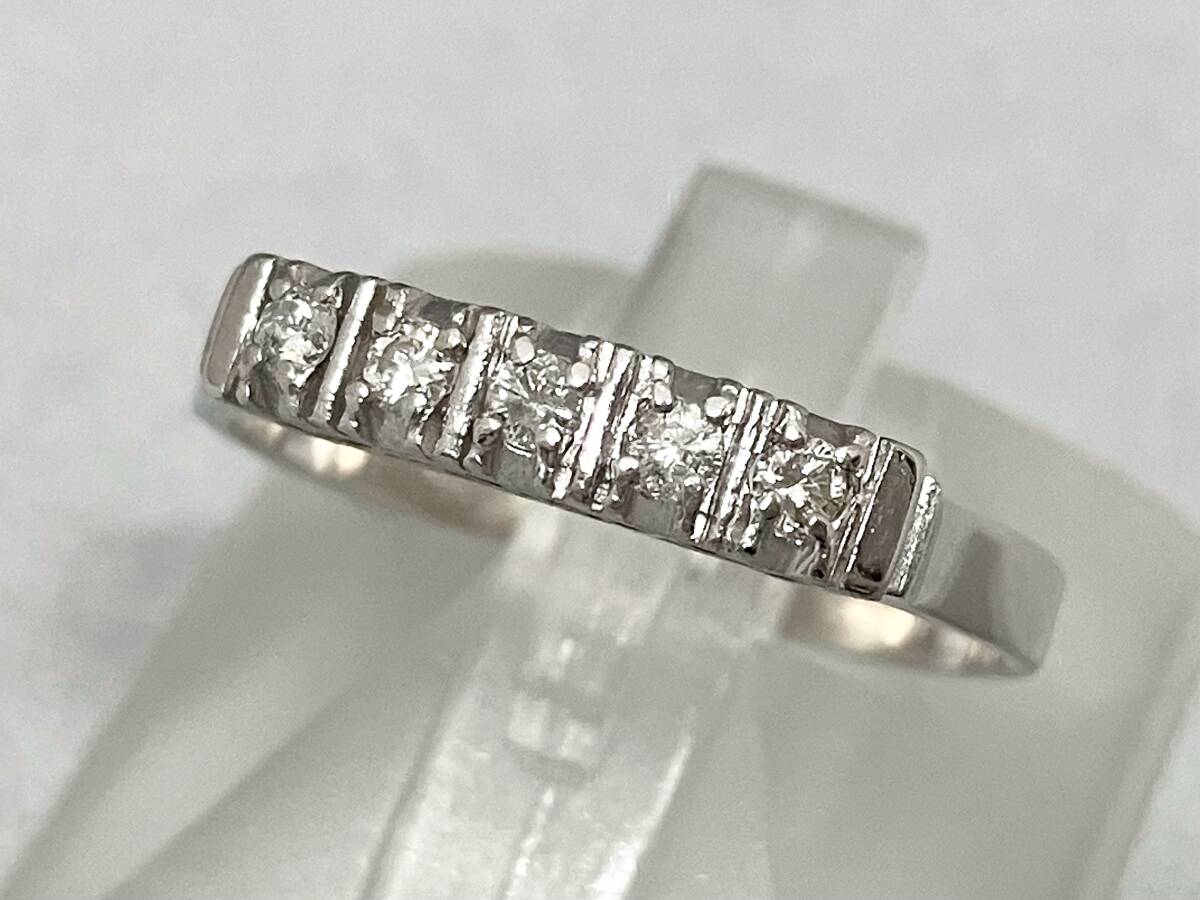 Yahoo!オークション - Pt900 ＃13 3.5g 0.15ct 5Pリング 店舗受取可