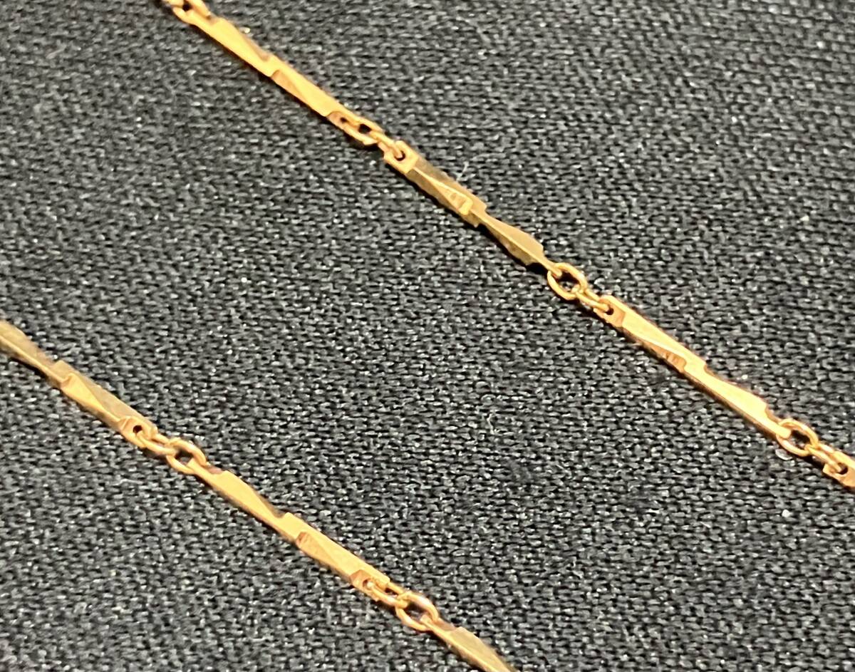 Yahoo!オークション - K18 40.5cm 切子デザイン ネックレス 約3.5g 店...