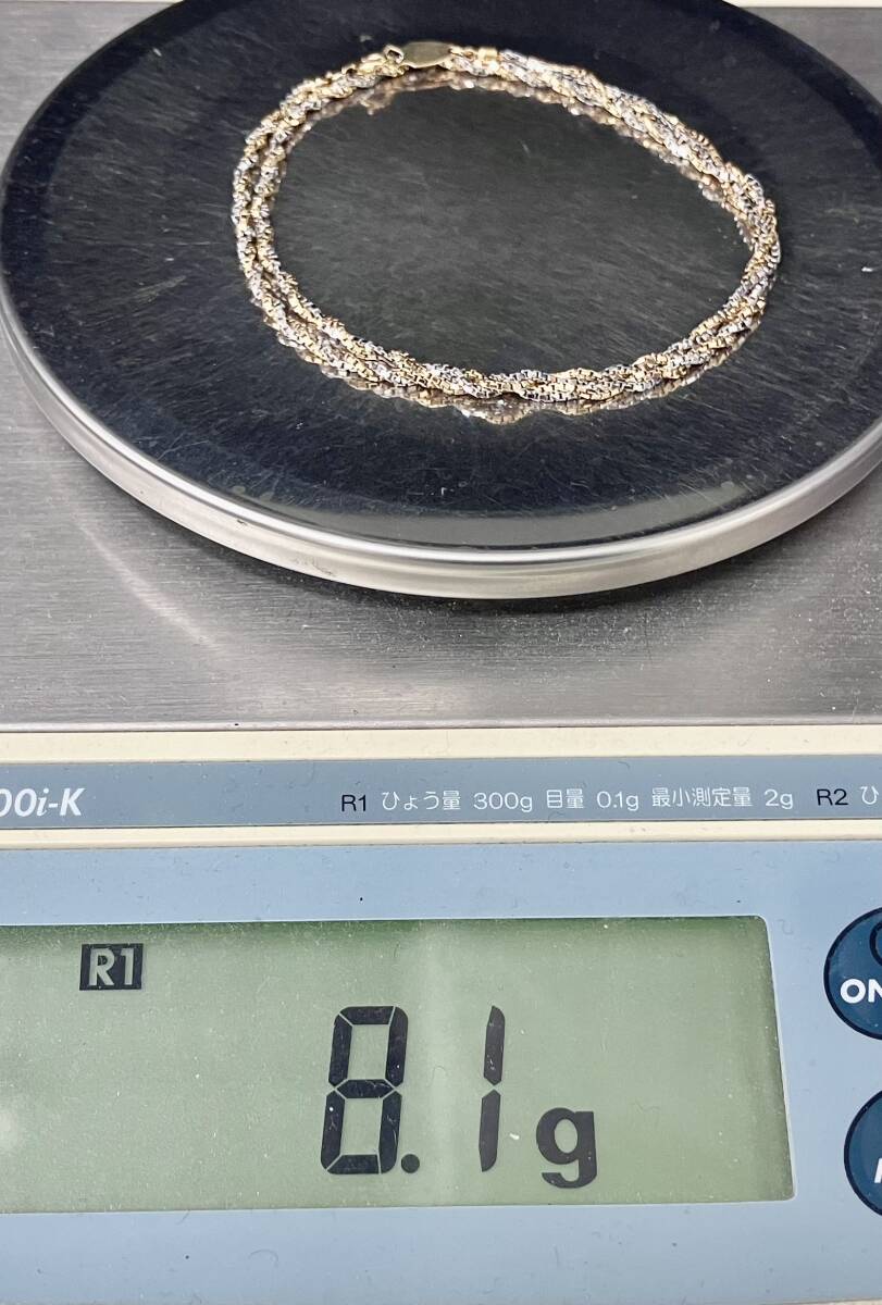 Yahoo!オークション - ネックレス Pt850 K18 コンビ 40cm 8.1g パイプ...