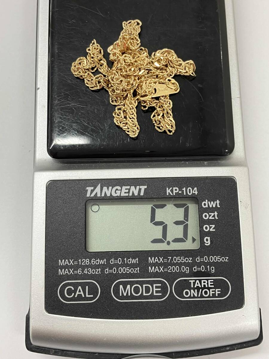 Yahoo!オークション - K18 40cm 5.3g イエローゴールド 18金 ゴールド...