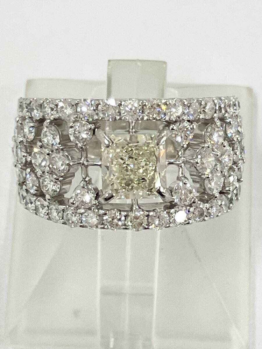 Yahoo!オークション - 【鑑定カード付き】Pt900 ダイヤ0.94ct 1.82ct 1...