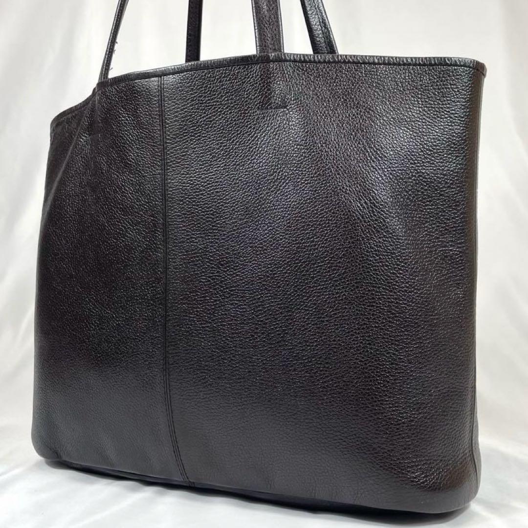 Yahoo!オークション - 美品/A4 SHIPS シップス トートバッグ シボ革 レ...
