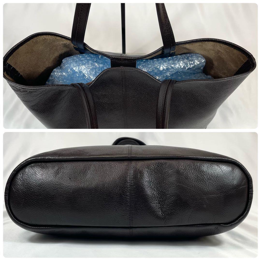 Yahoo!オークション - 美品/A4 SHIPS シップス トートバッグ シボ革 レ...