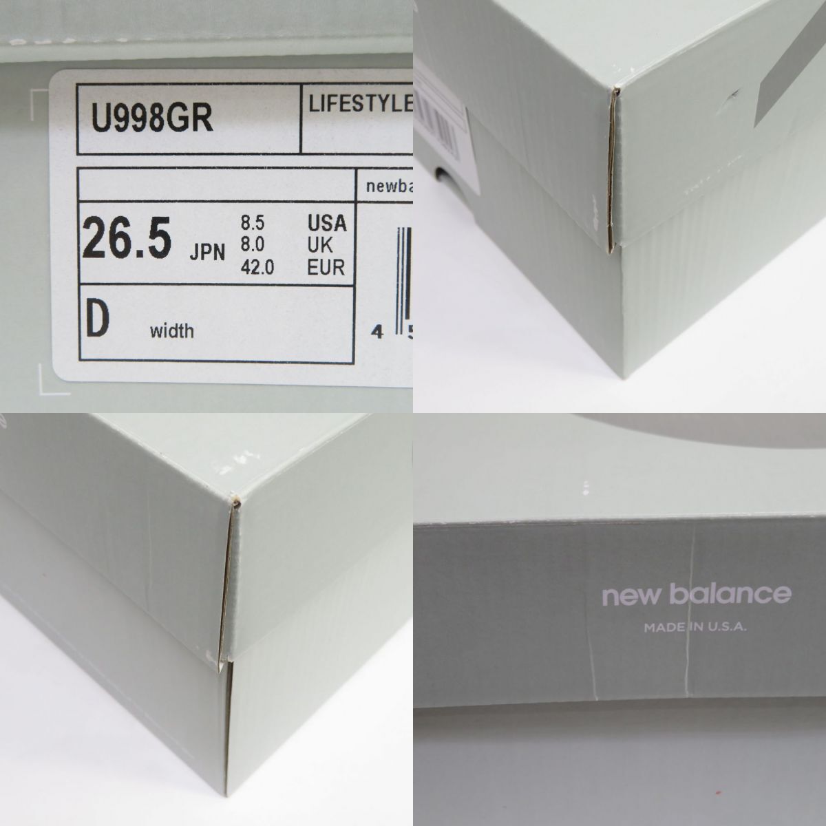 Yahoo!オークション - 154s【未使用】New Balance ニューバランス U998...