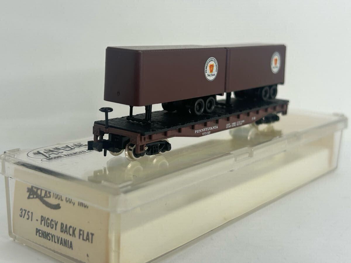 Yahoo!オークション - ATLAS 3751 Nゲージ PIGGYA BACK FLAT PENNSYLVA...
