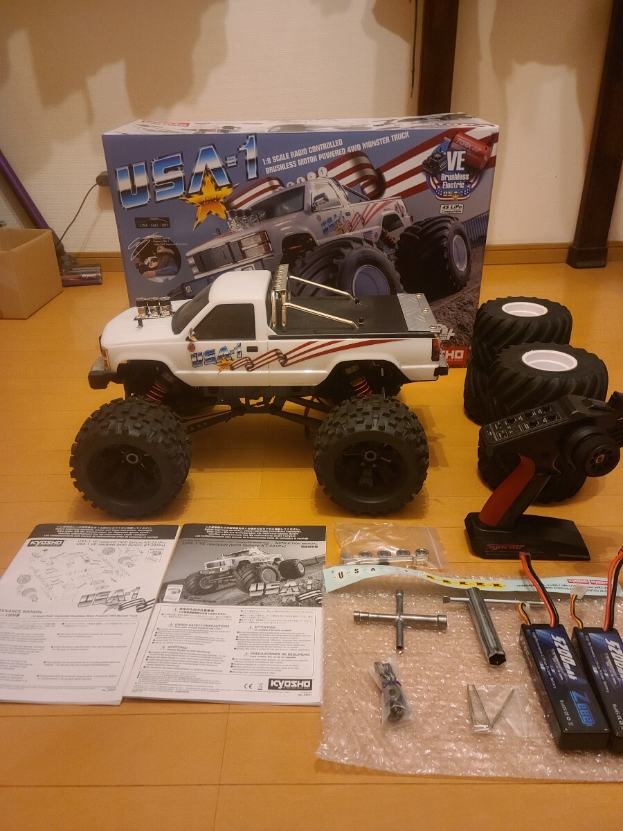 Yahoo!オークション - 京商 1/8 USA-1 VE kyosho 4WD モンスタートラッ...