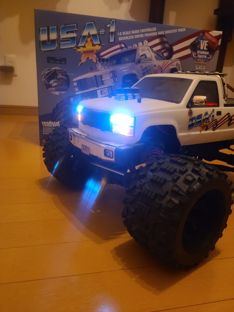 Yahoo!オークション - 京商 1/8 USA-1 VE kyosho 4WD モンスタートラッ...