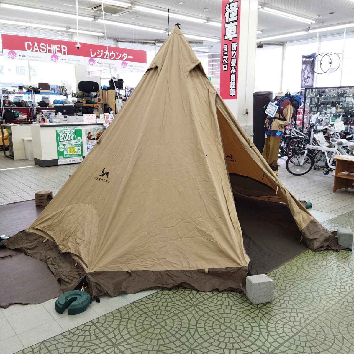 Yahoo!オークション - TOMOUNT TCワンポールテント ペグ・ロープ欠品 ...