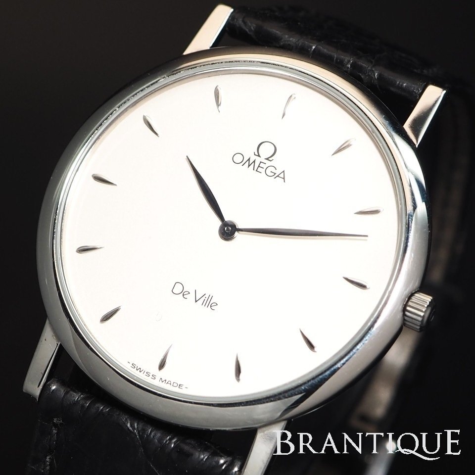 □1~円□OMEGA オメガ De Ville デビル SS/レザー SWISS MADE □1~円□OMEGA オメガ De Ville デビル SS/レザー SWISS MADE