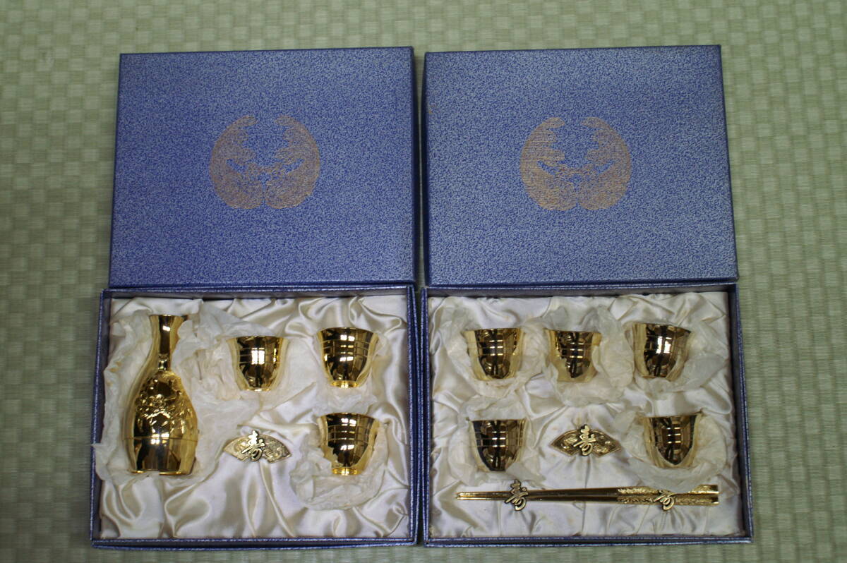 Yahoo!オークション - 24KGP 徳利セット 箸付 グイノミセット 金メッ...