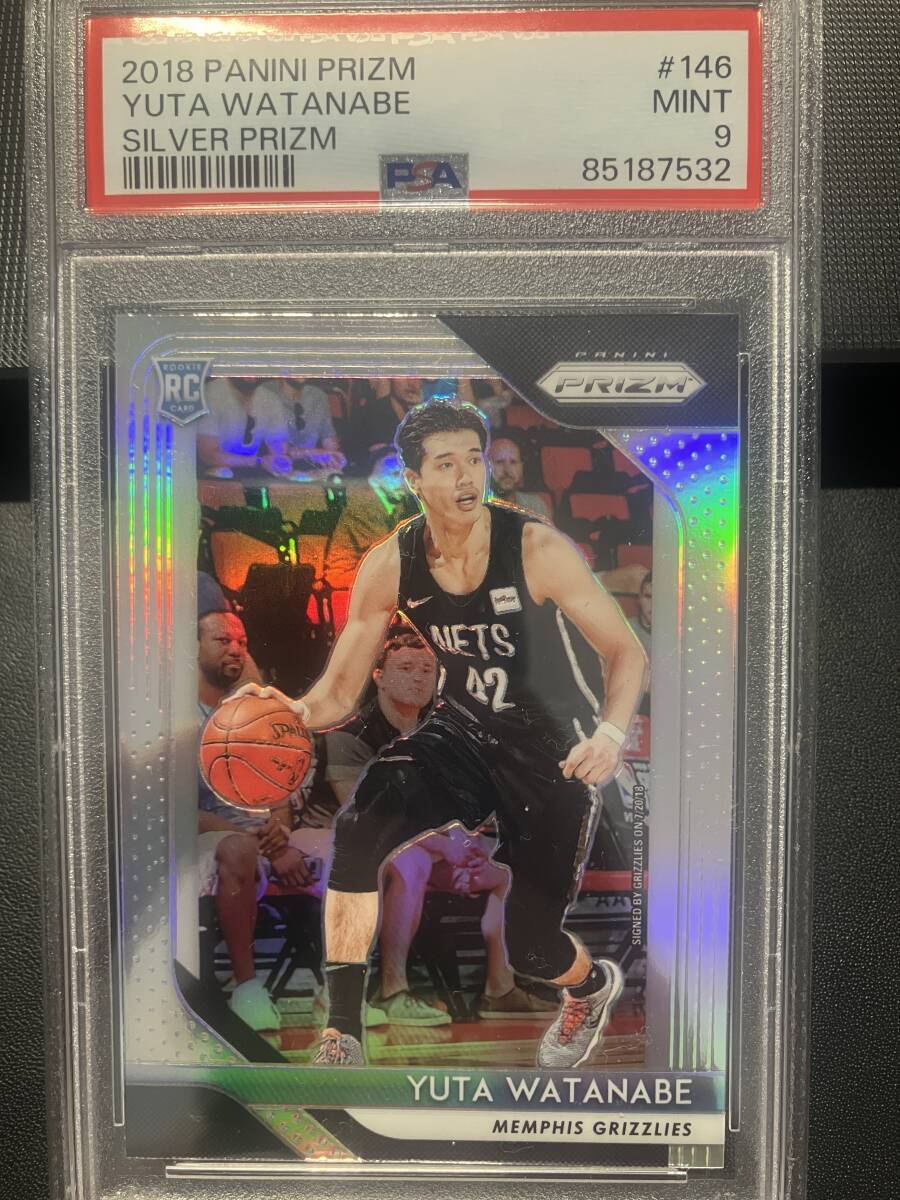 Yahoo!オークション - 渡邊雄太PSA9 RC silver prizm 2018 panini