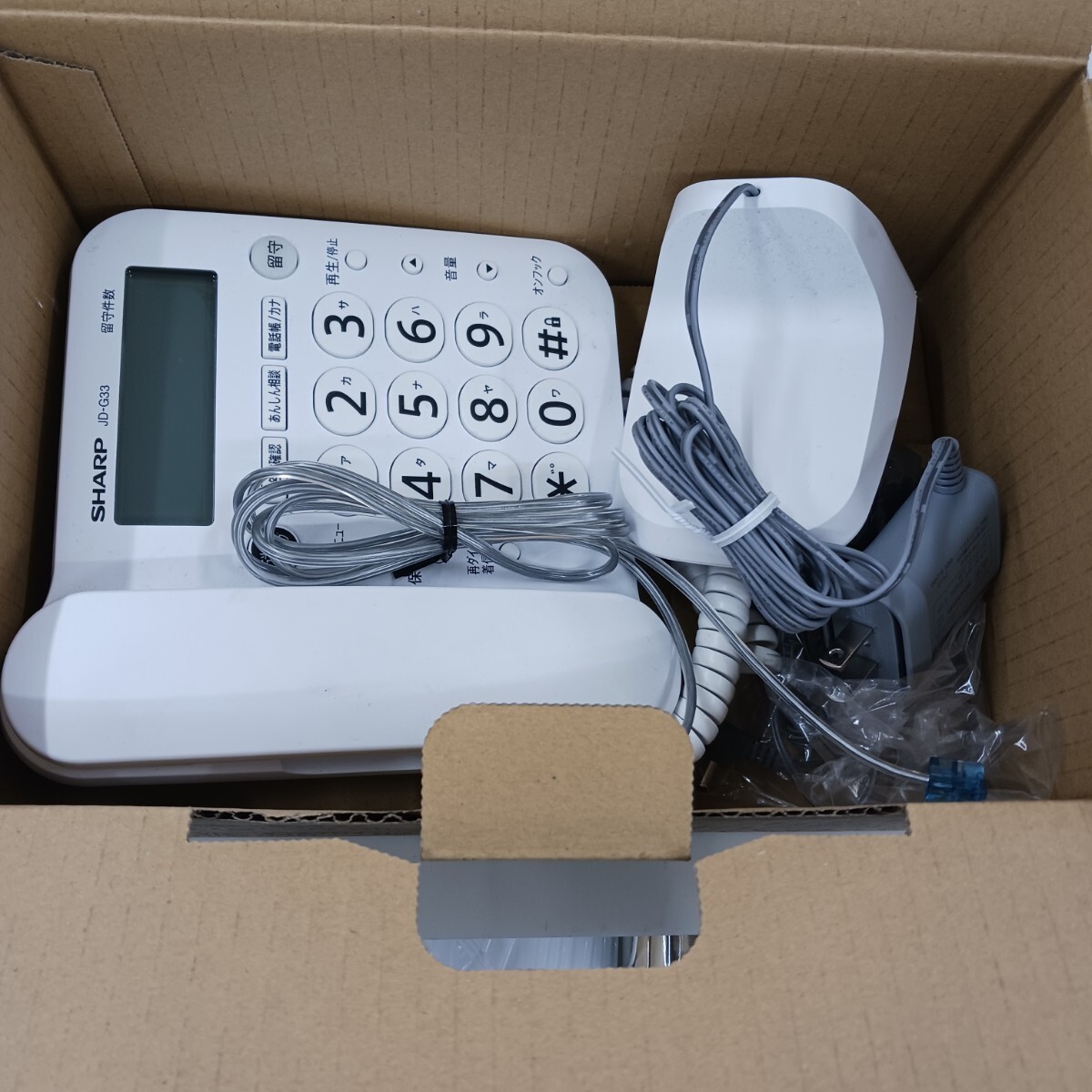 Yahoo!オークション - 電話機 SHARP JD-G33 シャープ ホワイト デジタ...