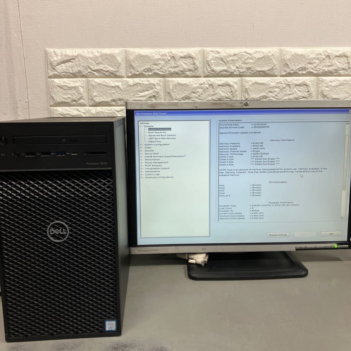 Yahoo!オークション - X122 DELL Precision 3630 D24M Core i7 9700 8G...