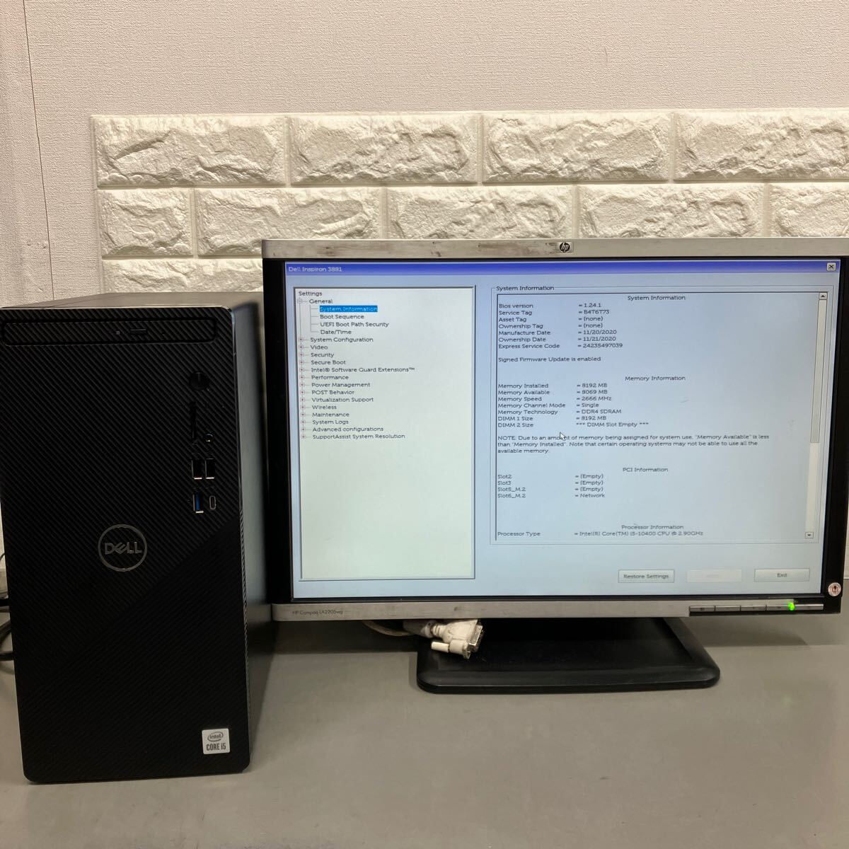 Yahoo!オークション - x133 DELL Inspiron 3881 D29M Core i5 10400 8G...