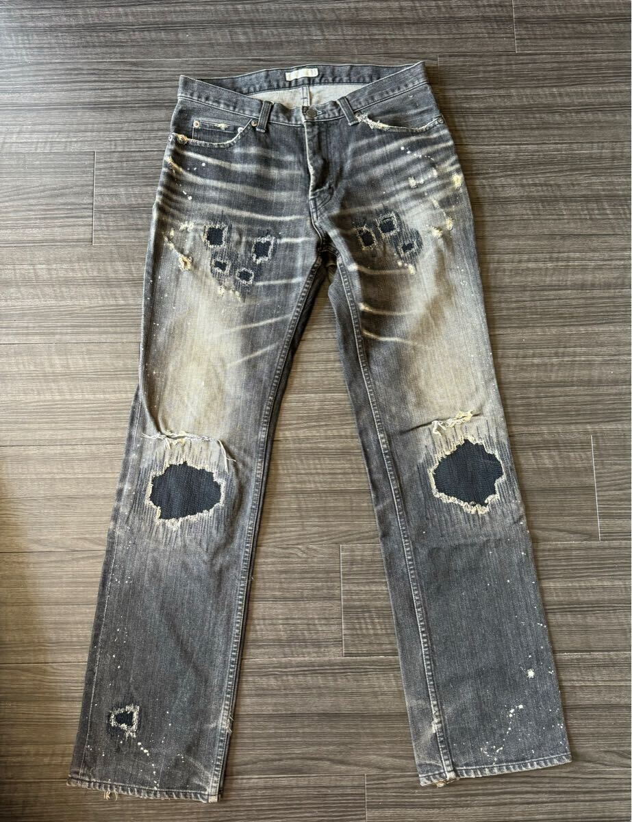 宮下期 名作 NUMBER N INE ナンバーナイン 01AW STANDARD/スタンダード期 グランジデニム ブラック ストレートタイプ 3×30(ボトムス)｜売買されたオークション情報 ...