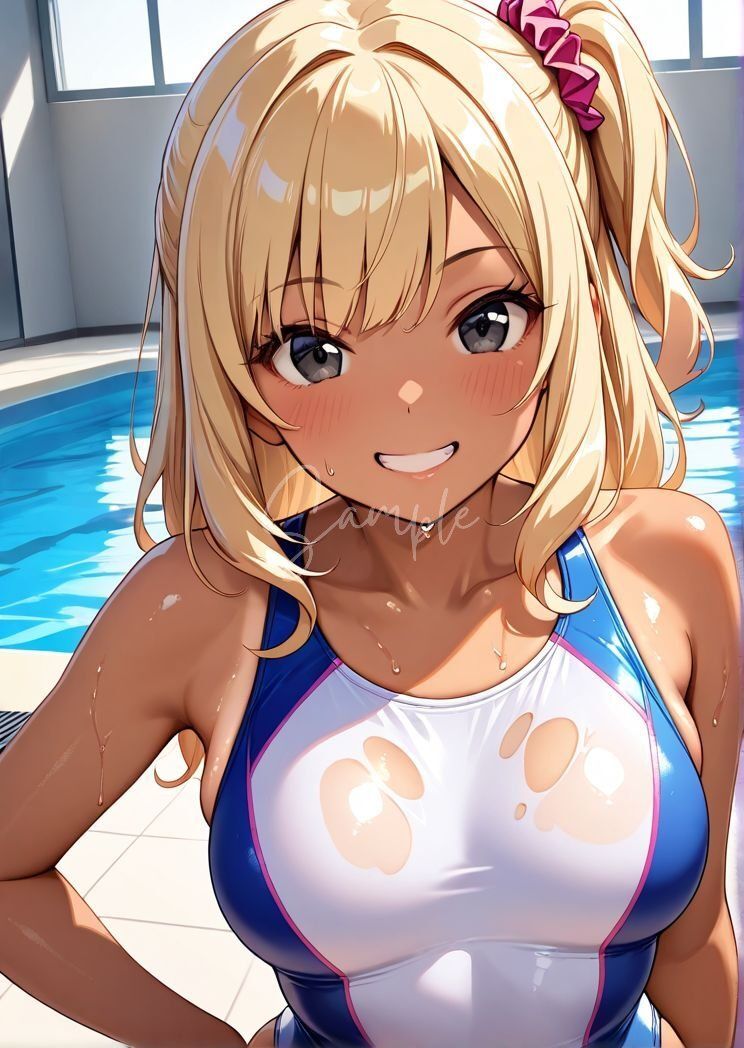 Yahoo!オークション - 日焼け ギャル かわいい イラスト 水着 ビキニ ...