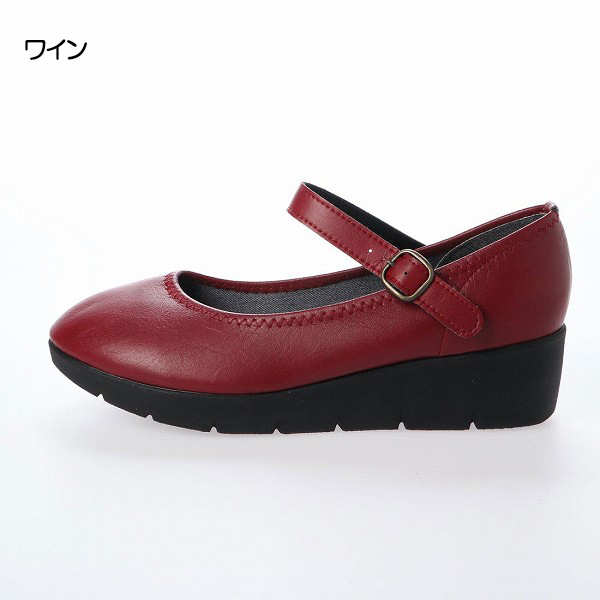 Yahoo!オークション - 35lk 全国送料無料 パンプス 4E 日本製 厚底 ワ...