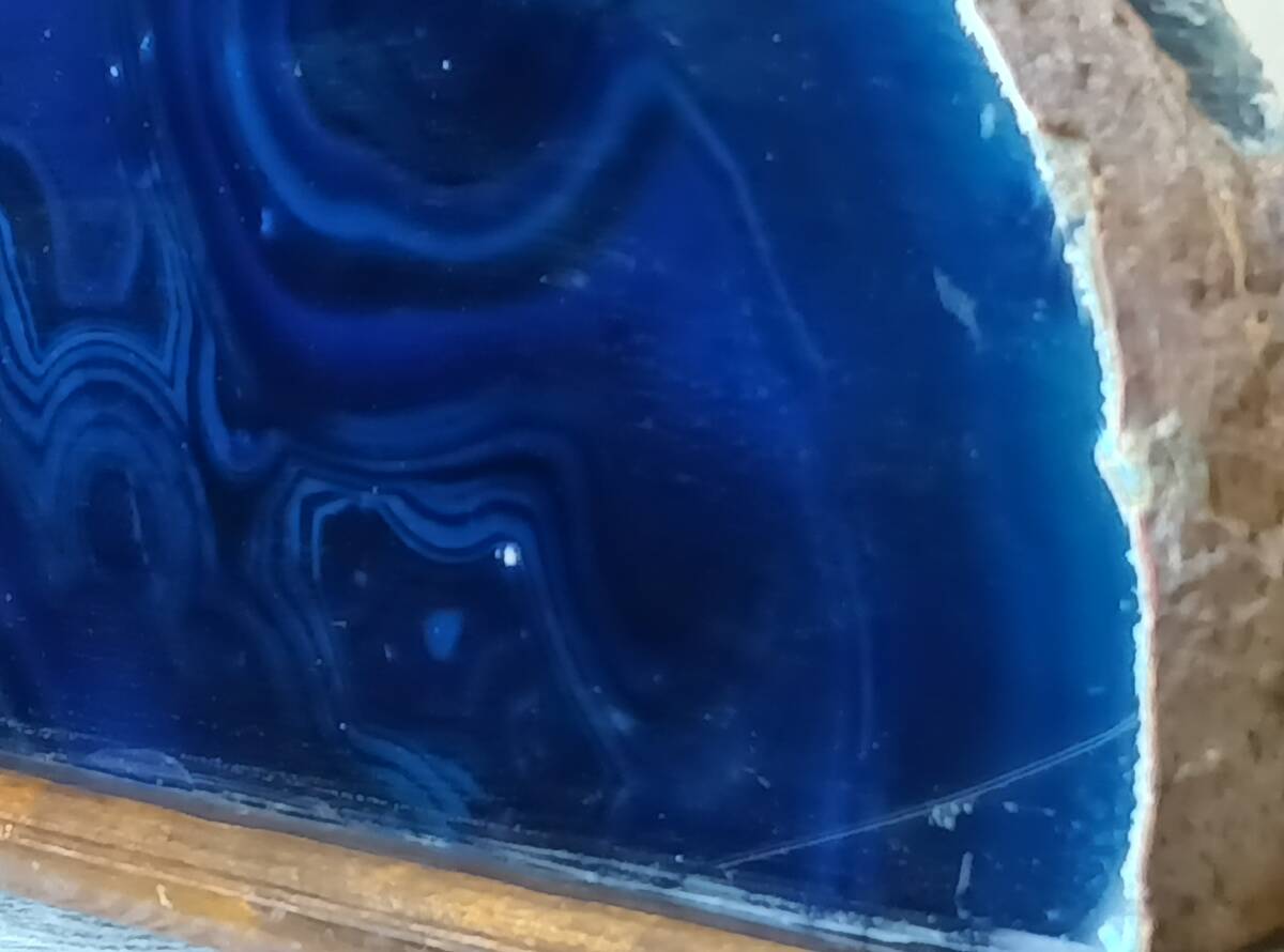 Yahoo!オークション - K06-0326 鑑賞石 天然石 原石 メノウ 瑪瑙 濃紺...