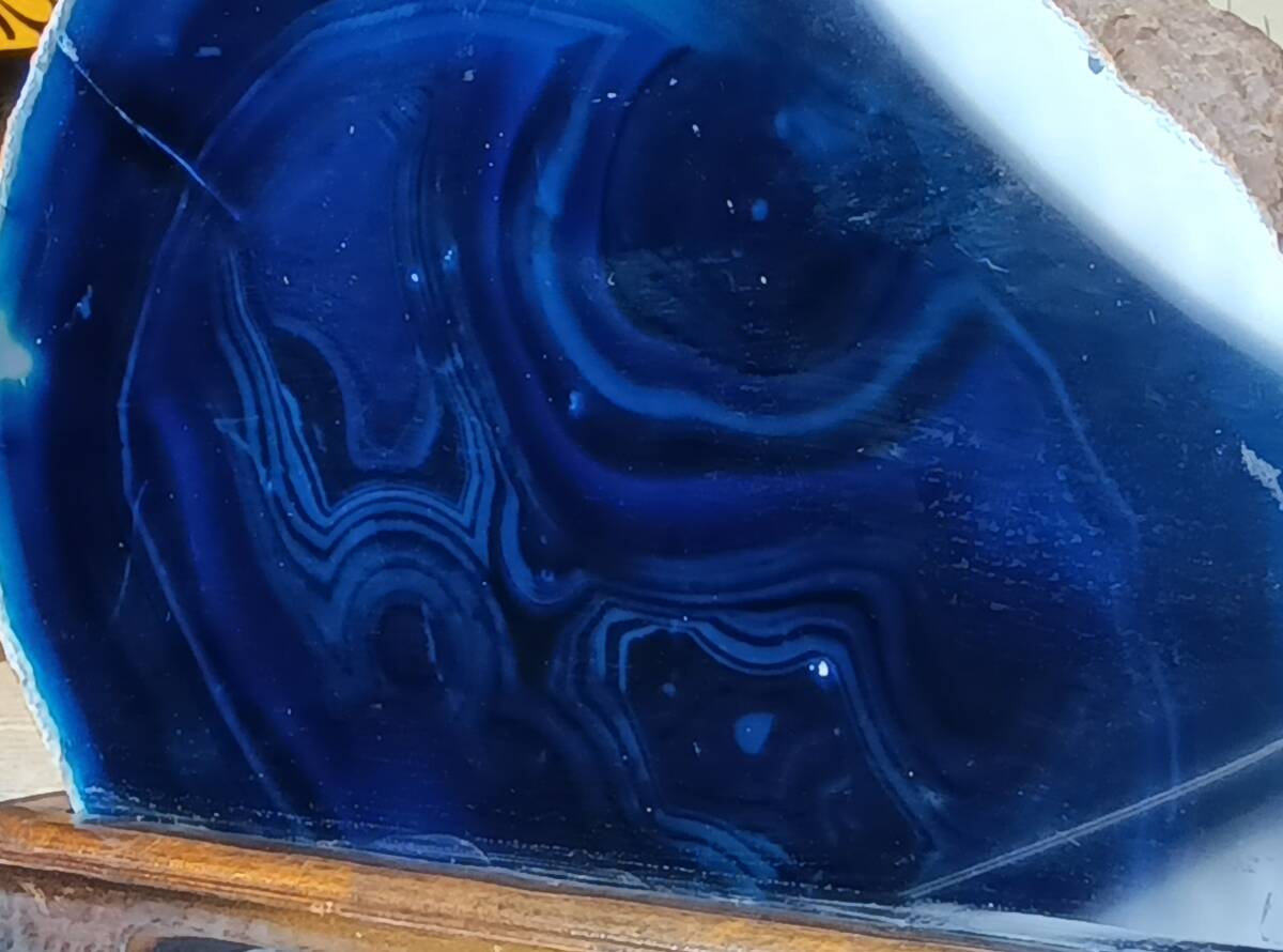 Yahoo!オークション - K06-0326 鑑賞石 天然石 原石 メノウ 瑪瑙 濃紺...