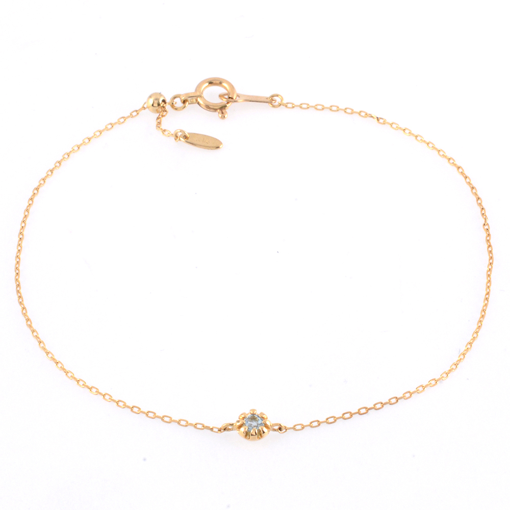 Yahoo!オークション - エテ ete フルール ブレスレット アクアマリン K...