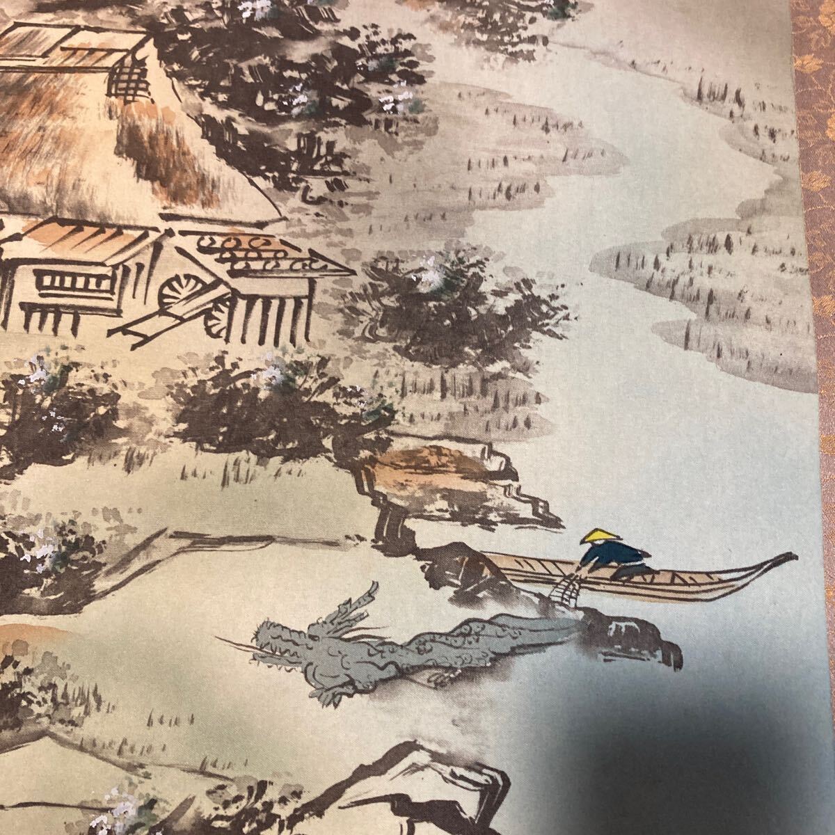 Yahoo!オークション - 【模写】掛軸 絹本 山水 合箱 同梱可能 No.5209