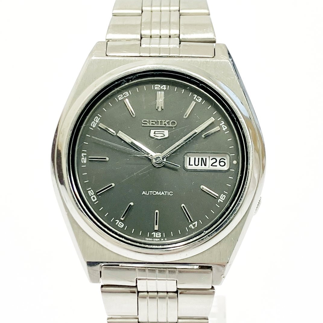 Yahoo!オークション - SEIKO セイコー 7S26-8760 セイコー5 SS グレー...