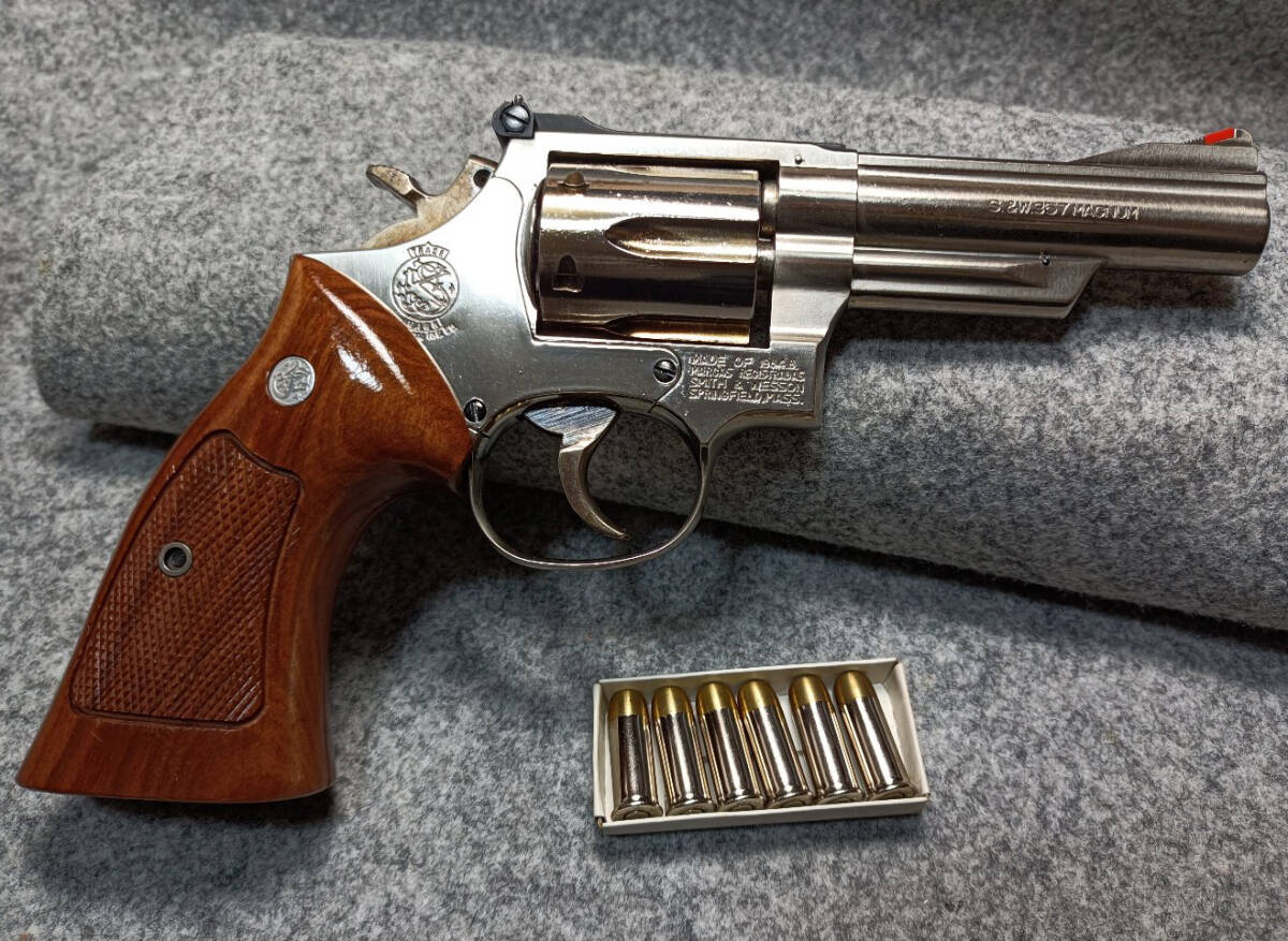 Yahoo!オークション - コクサイ S&W M19 SMG規格 金属モデルガン 木製...