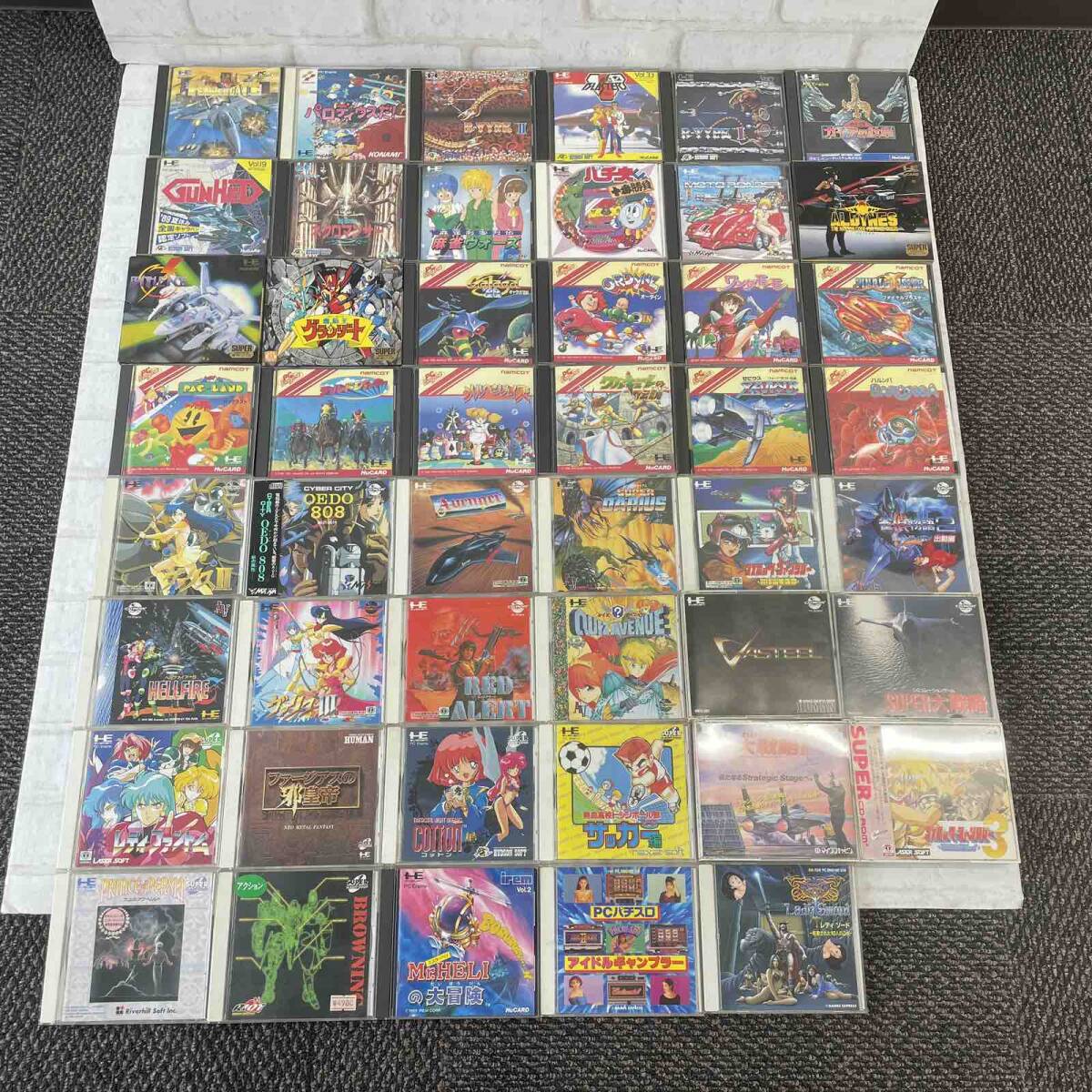 1円 / /ジャンク HEsystem HuCARD namcot CD-ROM2 IREM など PCエンジン用 ソフト 47本 まとめ レトロ ゲーム コレクション ② H51(アクション ...