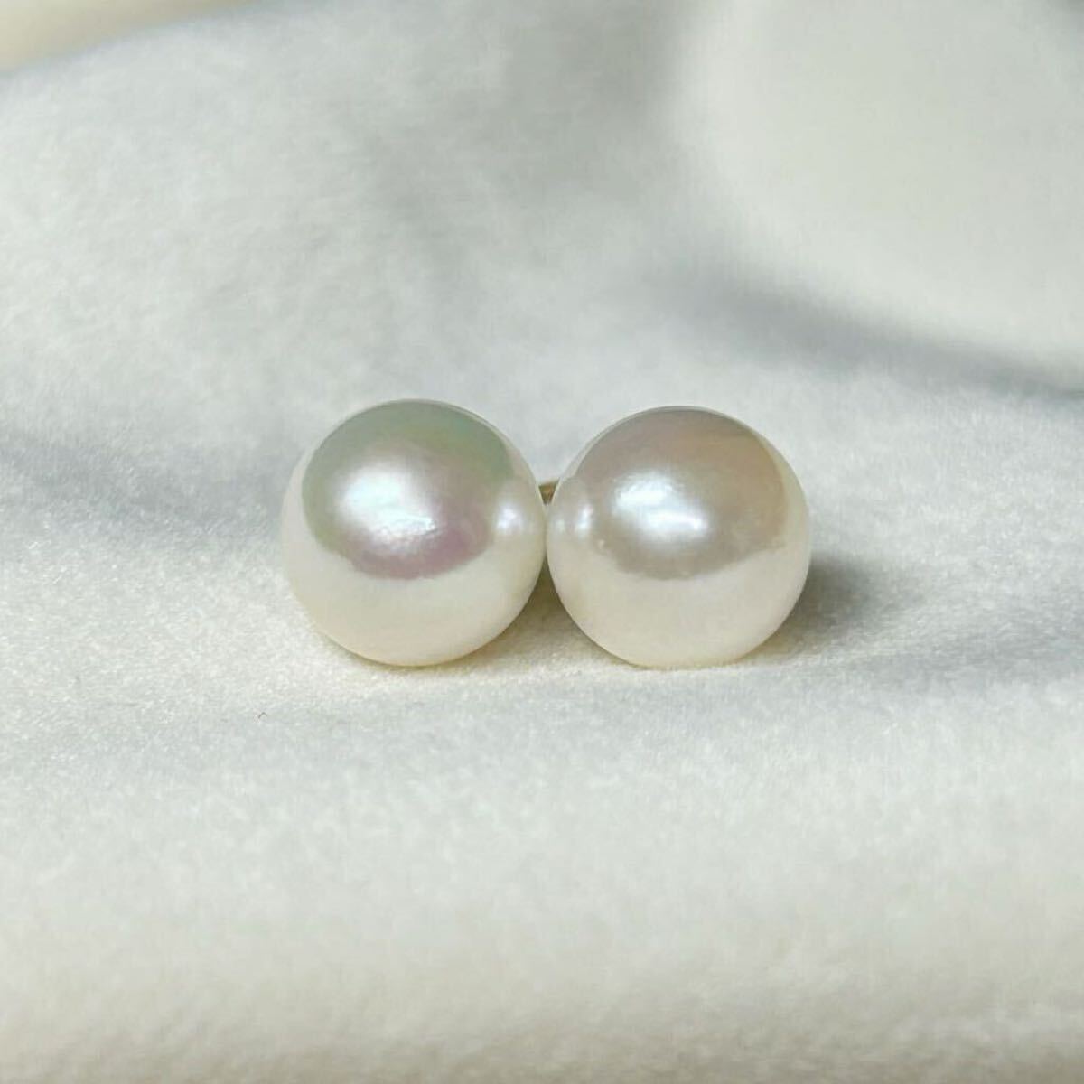 Yahoo!オークション - 【光沢抜群 絶品カラー6.9mm】K18 天然 あこや真...