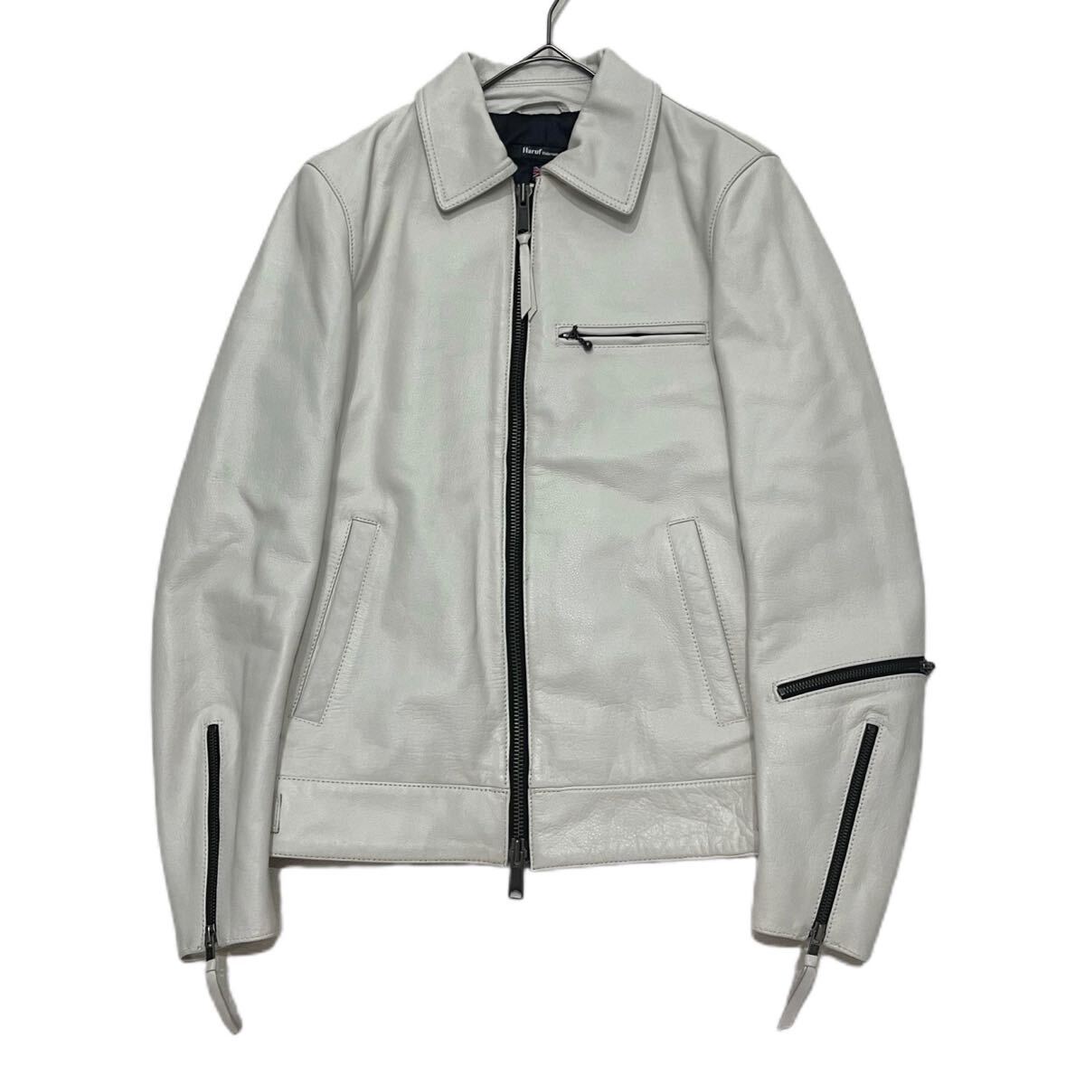 Yahoo!オークション - 【 Haruf 】 美品 カウレザー 牛革 ライダース ...