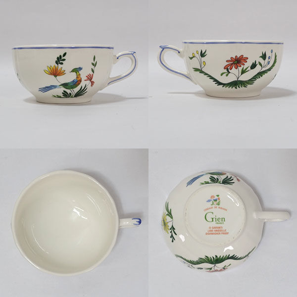 Yahoo!オークション - Gienジアン 洋食器 シアン アソートペアカップ&...