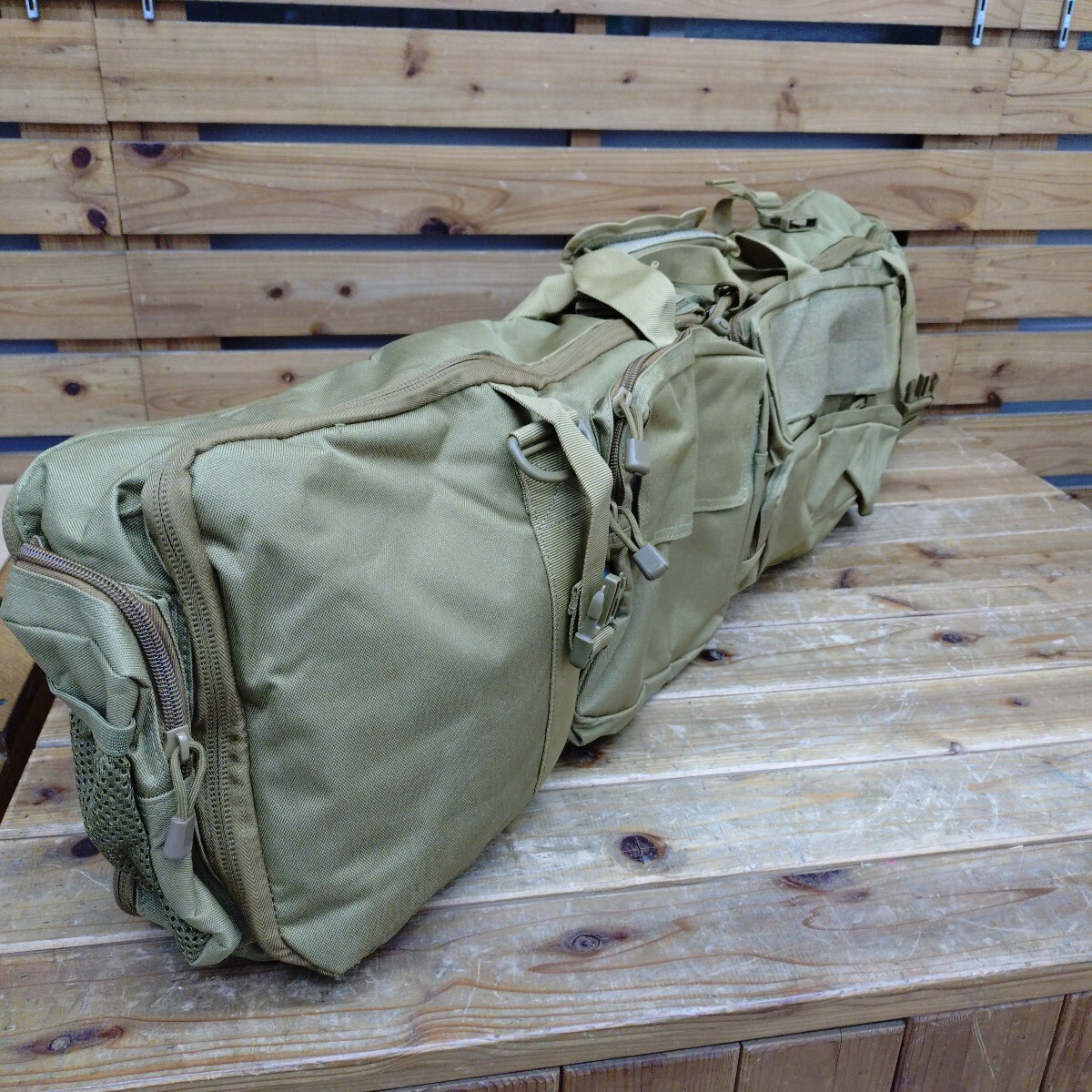 Yahoo!オークション - 美品 ガンケース W100cm ブラック 2本収納 ライ...