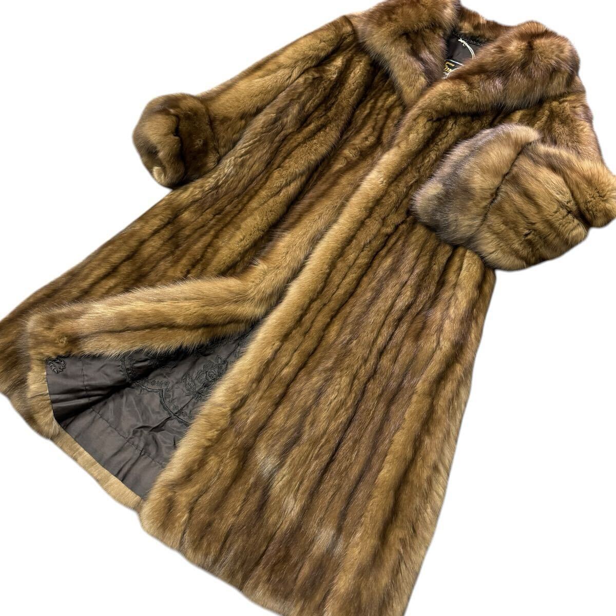 最上級 ロシアンセーブル SABLE 毛皮 ロングコート ボリューム 毛感触 デザイン ブラウン 着丈110cm レディース c913(セーブル)｜売買されたオークション情報、yahooの商品 ...